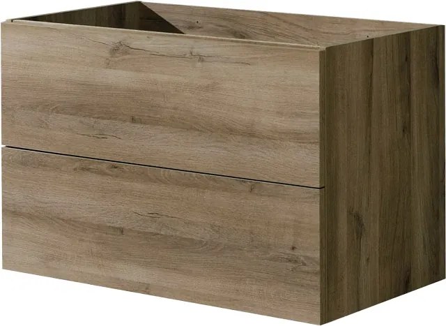 Mereo Mereo, Aira, koupelnová skříňka 81 cm, bílá, dub, šedá, CN741S