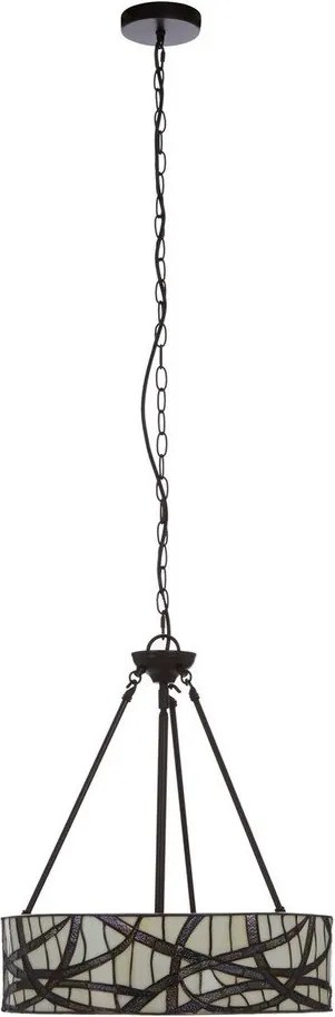 Kovové závěsné svítidlo se skleněným stínidlem ø 46 cm Waldorf – Premier Housewares