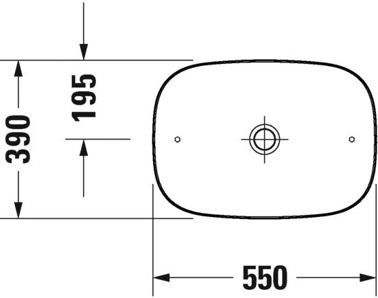 Duravit Zencha - Umyvadlová mísa 550x390x140 mm, matný antracit 2373551379