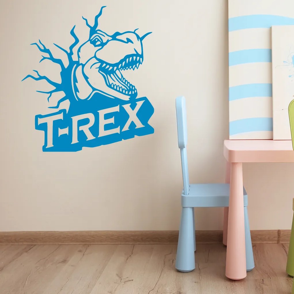 Živá Zeď Samolepka na zeď Dinosaurus T-REX Barva: černá