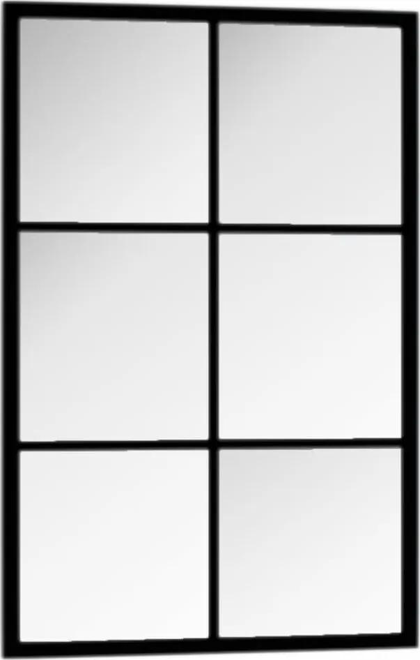 vidaXL Nástěnné zrcadlo černé 60 x 40 cm kov [342205]