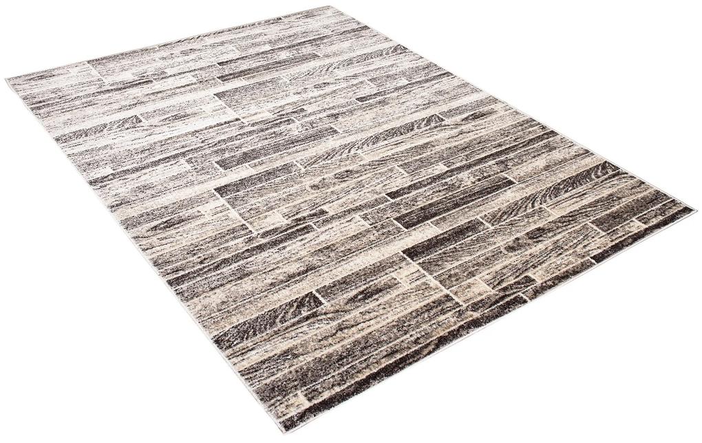Všestranný moderní koberec v hnědých odstínech