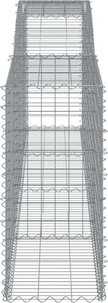 Klenuté gabionové koše 20ks 400x50x100/120cm pozinkované železo 3147006