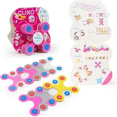 CLIXO Tiny Mighty Sparkle - magnetická stavebnice 9 kusů