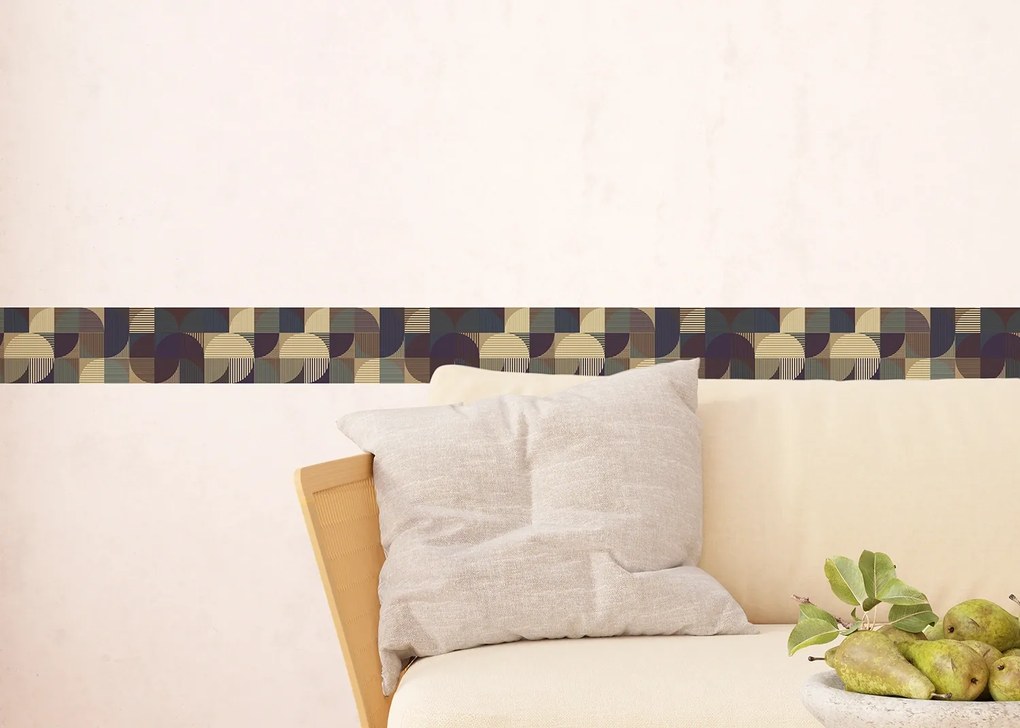 Samolepící bordura na zeď Zkroucené Cesty | 5 m x 13.8 cm | DWB8433