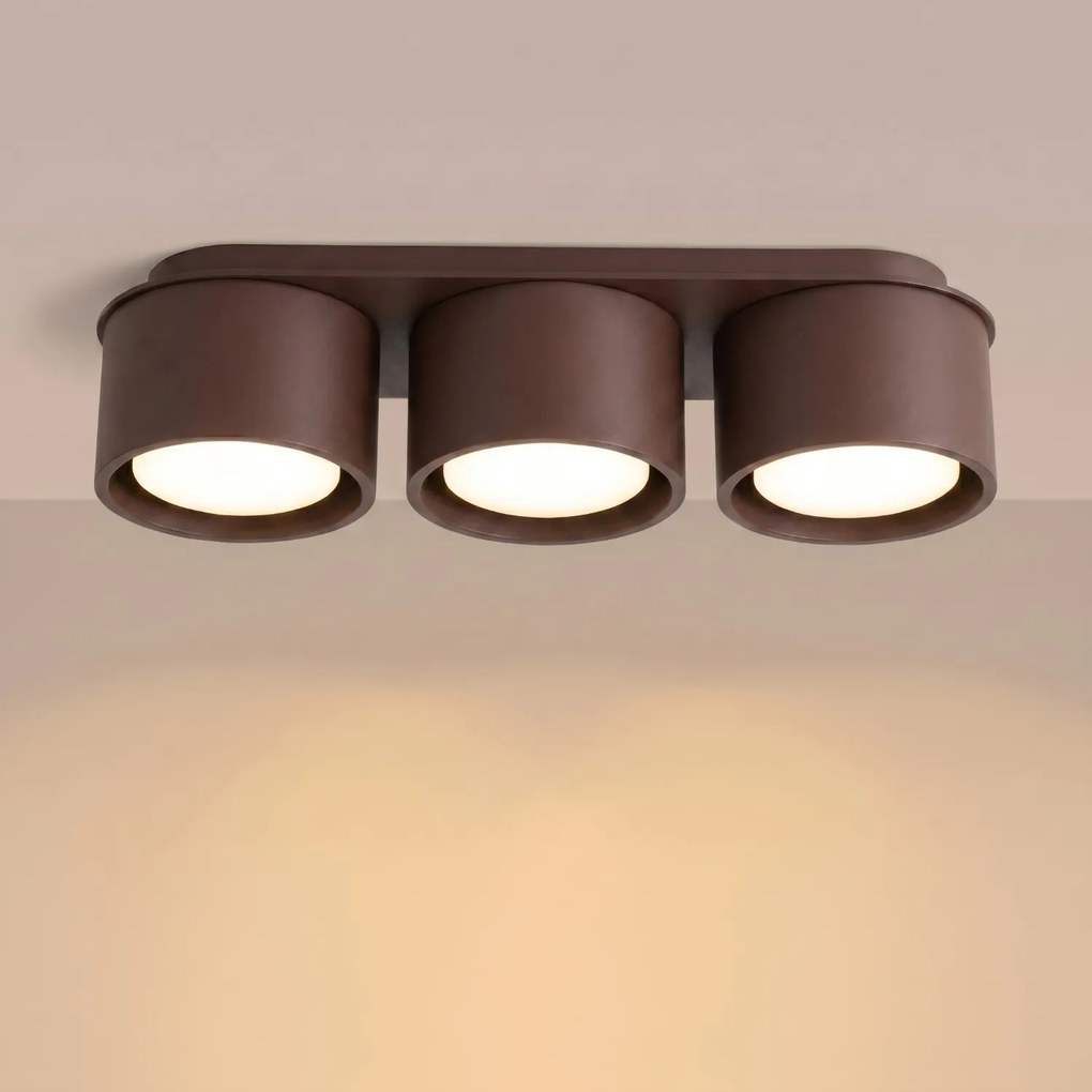 Sollux Lighting Stropní svítidlo MODO 3 hnědé GX53