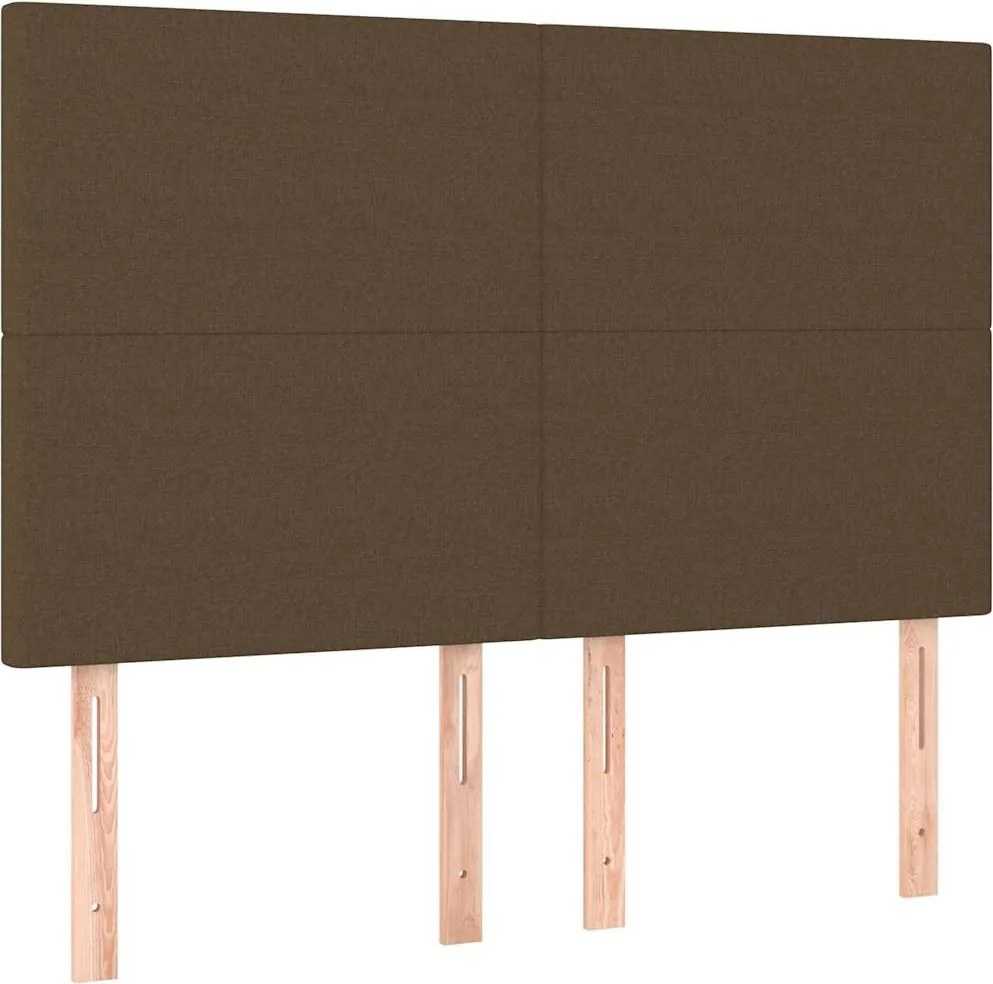 Box spring postel s matrací tmavě hnědá 140x200 cm textil 3128368