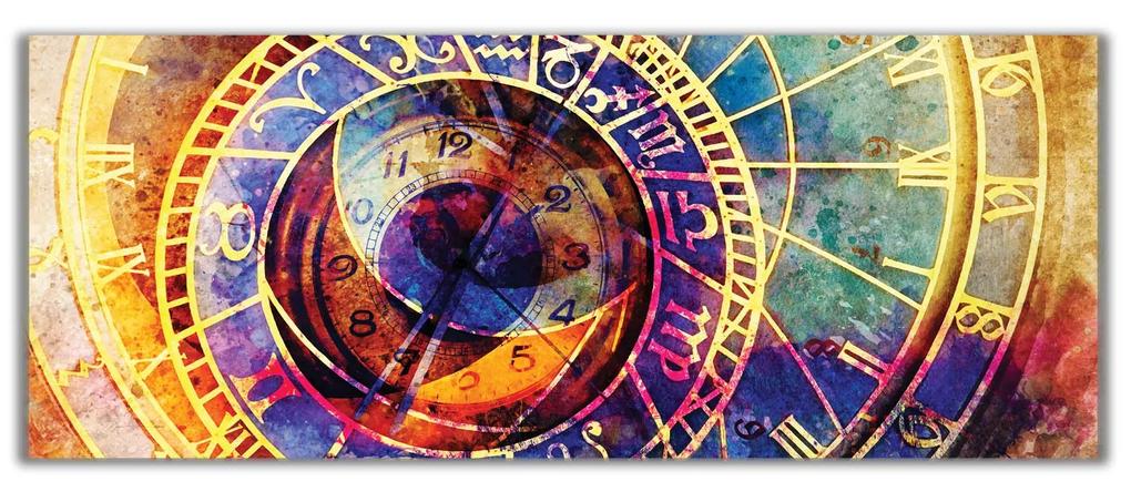 Malvis ® Obraz orloj abstrakce Velikost: pětidílný obdélník - 100x45 cm