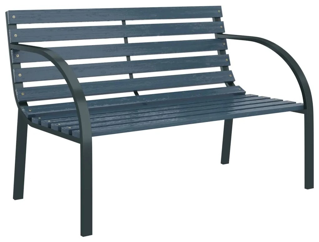 vidaXL Zahradní lavice 120 cm šedá dřevo