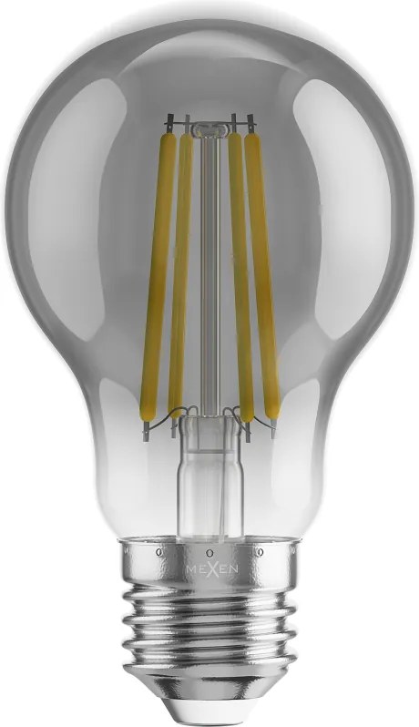 Mexen Vintis, LED filamentová žárovka E27, A60, 8 W, teplá bílá 2200K, kouřová, L150-E27-0822-70