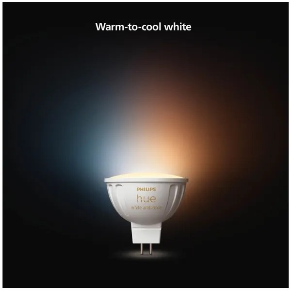 SADA 2x LED Stmívatelná žárovka Philips Hue WA GU5,3/MR16/5,1W/12V 2200-6500K
