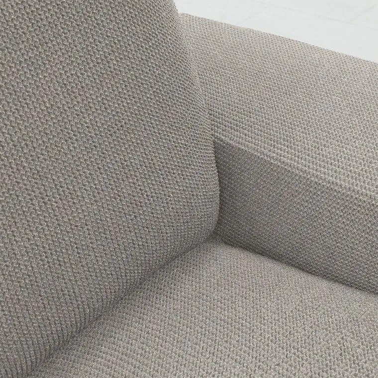 Super strečové potahy HARMONIA světle šedá taburet (40 - 60 cm)