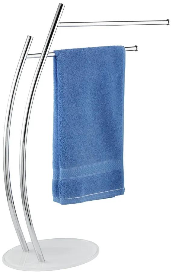 Koupelnový stojanový věšák na ručníky ASCEA - 2-ramenný, WENKO