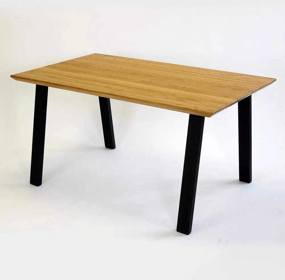 Jídelní stůl s masivní dubovou deskou Modena 1500 x 900 mm
