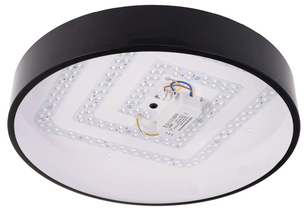 T-LED LED svítidlo RENDO 48W CCT kulaté černé stropní LED svítidlo RENDO 48W CCT kulaté černé stropní