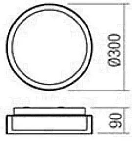 Redo 01-1453 - LED Koupelnové stropní svítidlo NAJI LED/12W/230V IP44