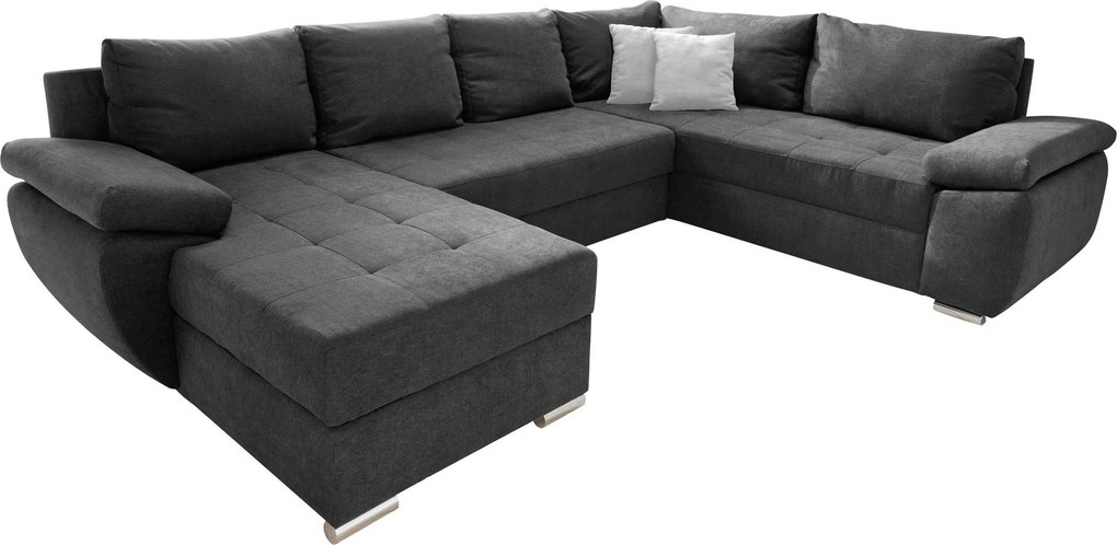 XXXLutz SEDACÍ SOUPRAVA, textil, antracitová P & B - Sedací soupravy - 002310003004
