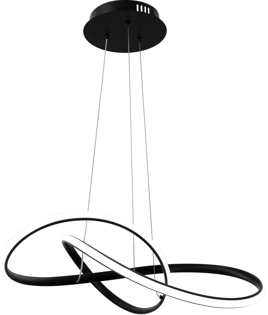 Toolight - LED závěsné svítidlo APP395-CP + dálkové ovládání, černá, OSW-06911