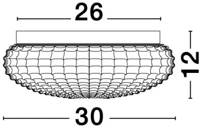 Designové stropní svítidlo Clam 30 bílé