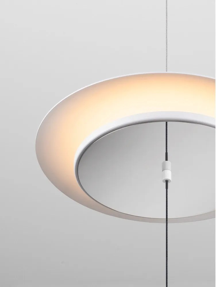 Matně bílá hliníková LED stmívatelná stojací lampa (výška 370 cm) Olos – Nova Luce