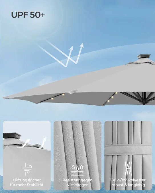 Zahradní slunečník s LED osvětlením GPU047G11