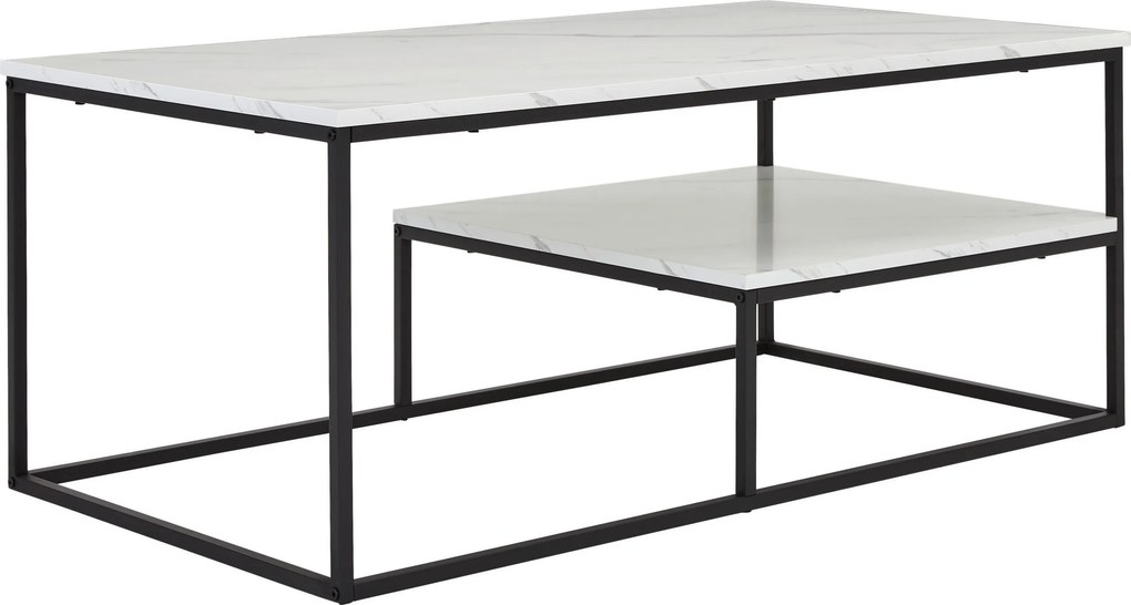 XXXLutz KONFERENČNÍ STOLEK, černá, bílá, kov, kompozitní dřevo, 110/60/45 cm MID.YOU - Konferenční stolky - 002798019801