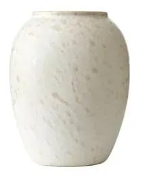 Krémově bílá kameninová váza Bitz, výška 12,5 cm