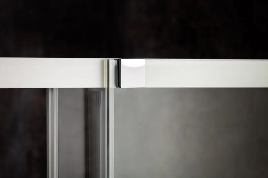 Ravak Matrix MSD4 Sprchové dveře čtyřdílné 200 cm Profil: Bílá, Sklo: Hladké čiré