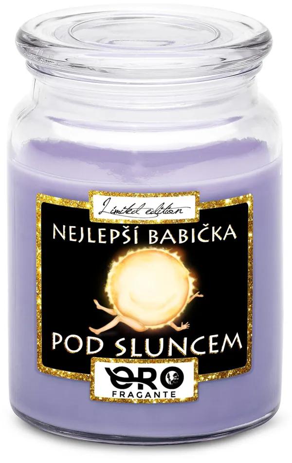 Svíčka Nejlepší babička pod sluncem (Vůně svíčky: Levandule)