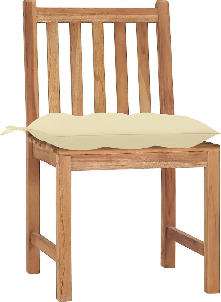 Zahradní židle 6 ks s poduškami masivní teak 3073132