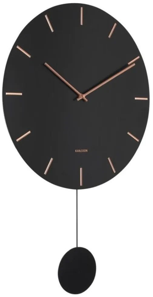 Designové kyvadlové nástěnné hodiny KA5863BK Karlsson 47cm