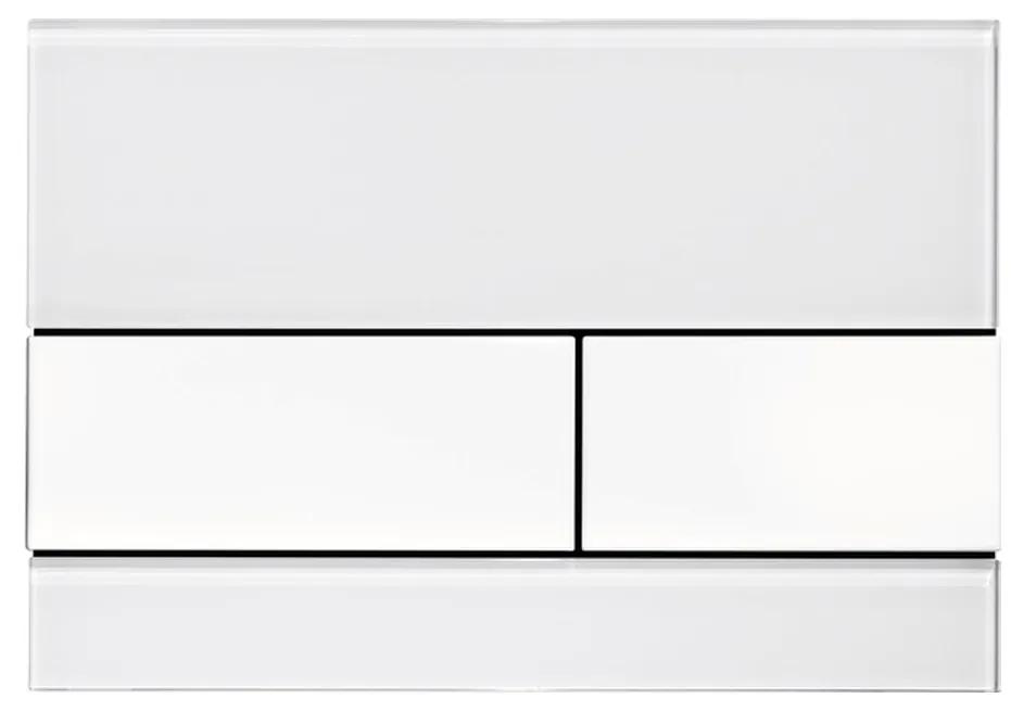 TECE TECEsquare- Ovládací tlačítko, skleněné, bílé sklo - bílé 9240800