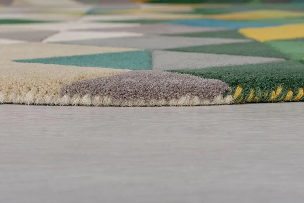 Flair Rugs, Ručně všívaný kusový koberec Illusion Prism Green/Multi, 120x170, vícebarevná, ložnice