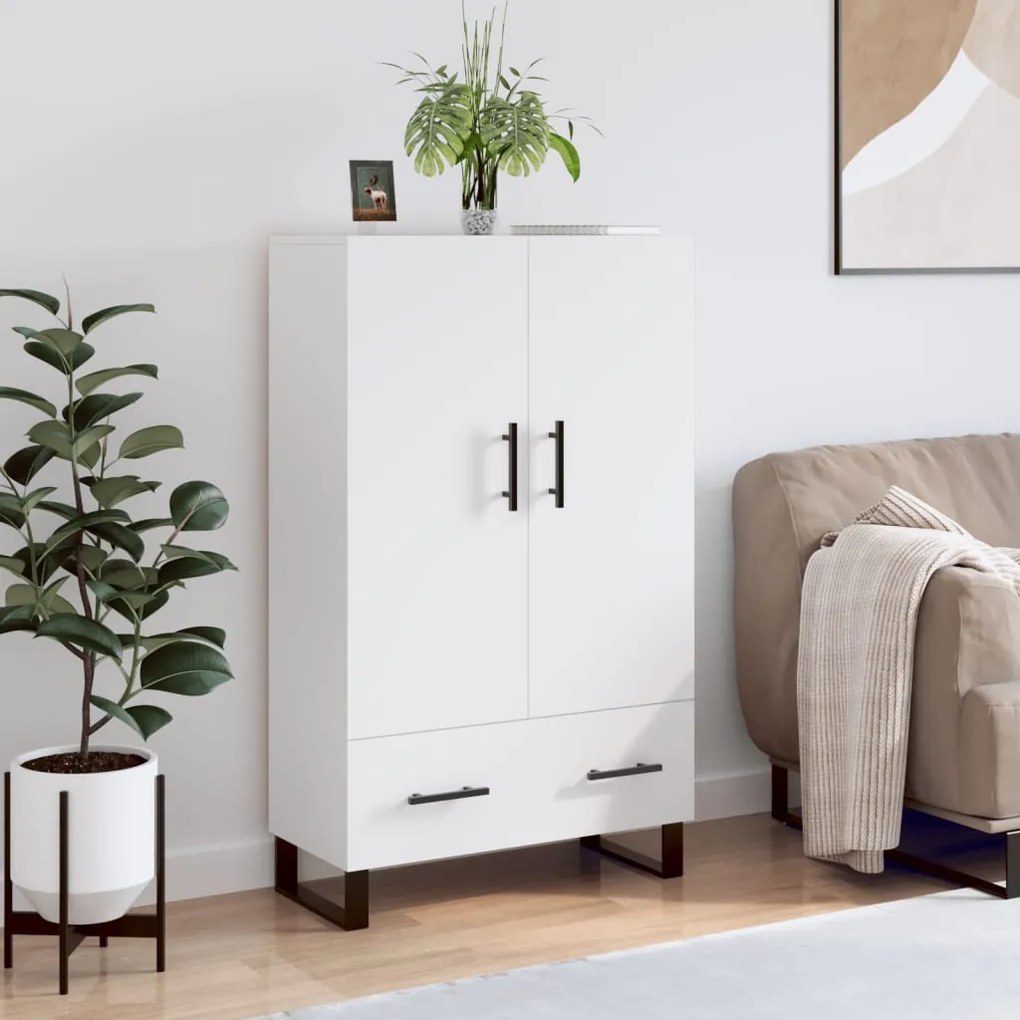 Skříň highboard bílá 69,5 x 31 x 115 cm kompozitní dřevo