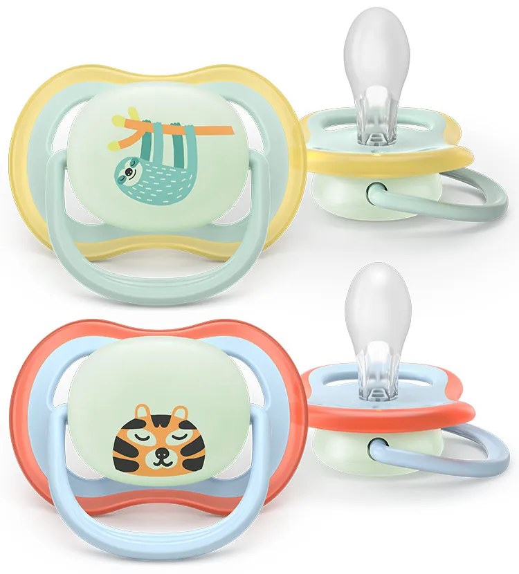 PHILIPS AVENT Šidítko Ultra air noční 0-6 m chlapec, 2 ks Philips Avent