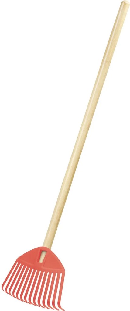 PRO Dětské hrábě FOCUS BABY koral, dřevěná násada 71cm