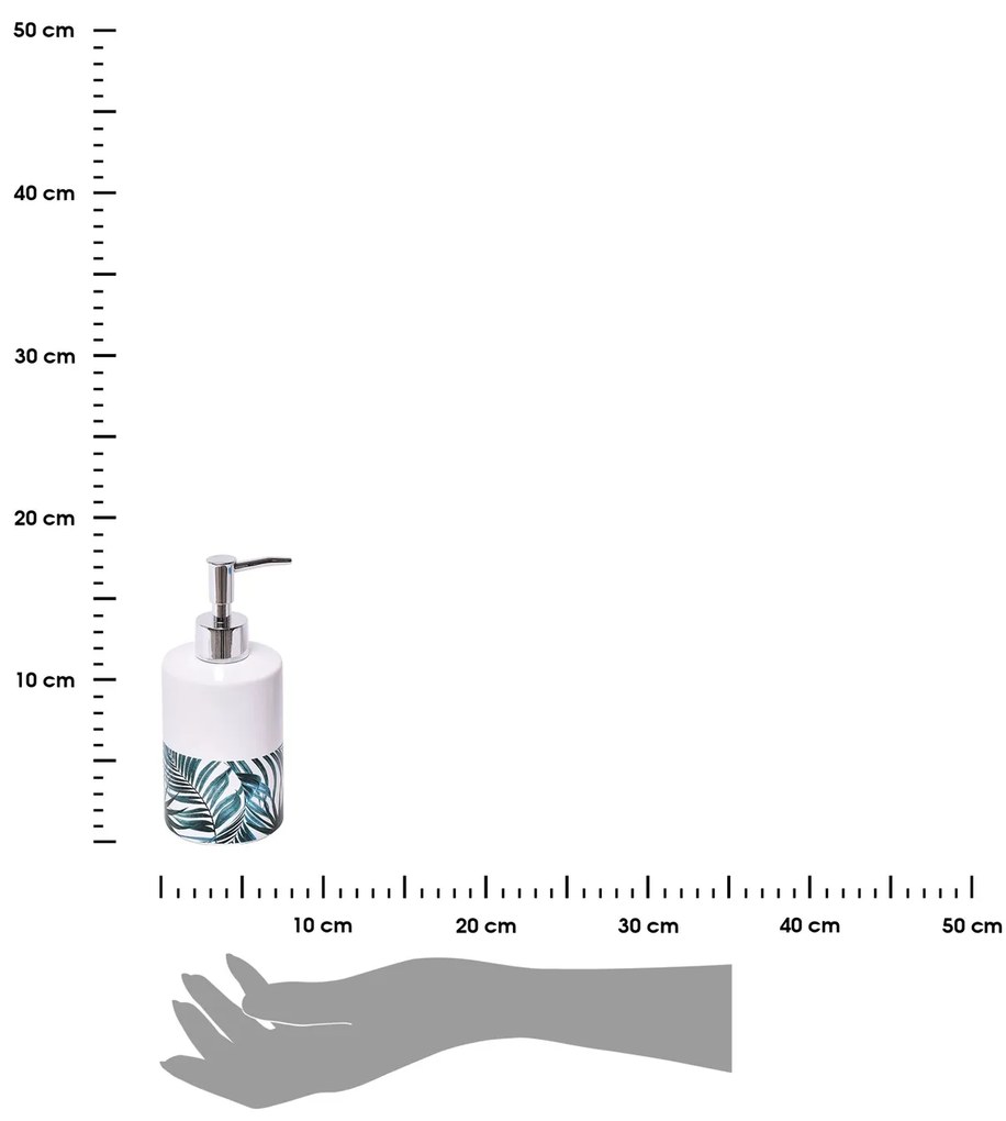 Dávkovač mýdla Tropicale, kombinace barev/s chromovými prvky, 320 ml