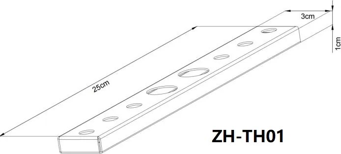 Držák na nářadí pro zahradní domek  BestBerg ZH-TH01 / 25 x 3 x 1 cm / stříbrná