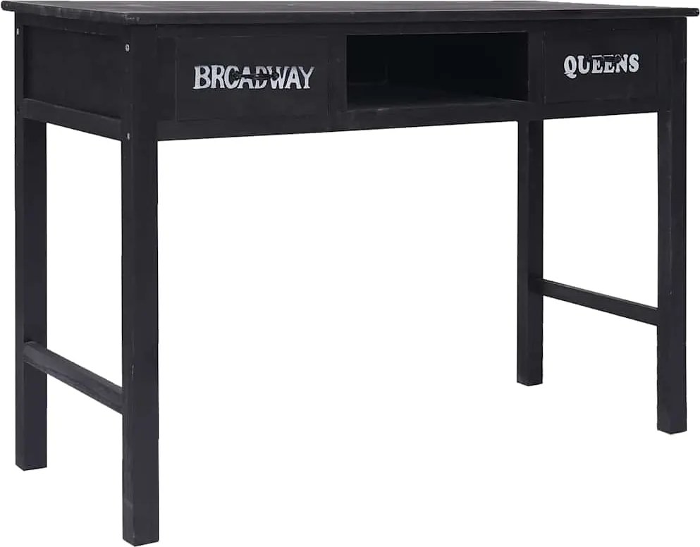 Konzolový stolek černý 110 x 45 x 76 cm dřevo 284161