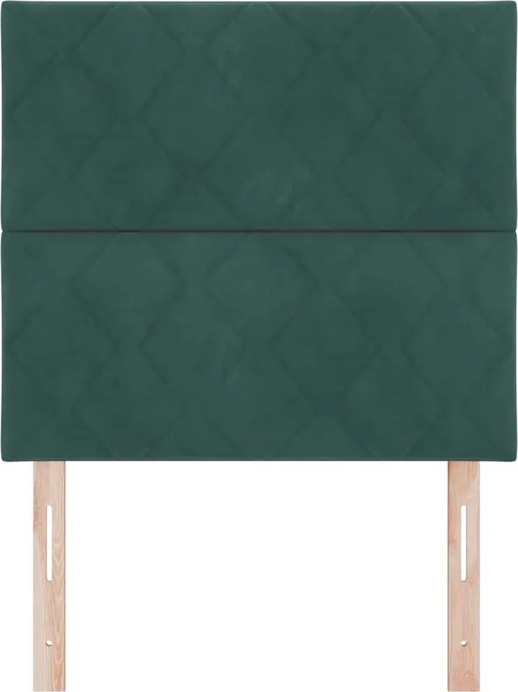 Čelo postele Tmavě zelená 100 cm samet 3337909