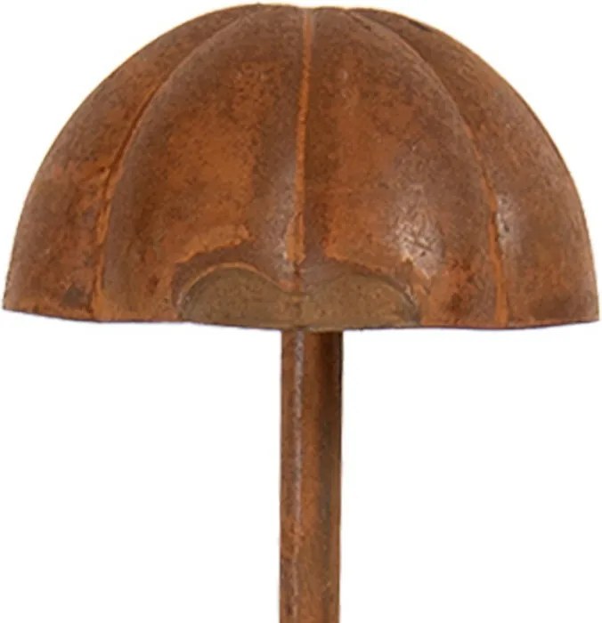 Rustikální rezavý kovový zápich houba S - Ø 8*31 cm