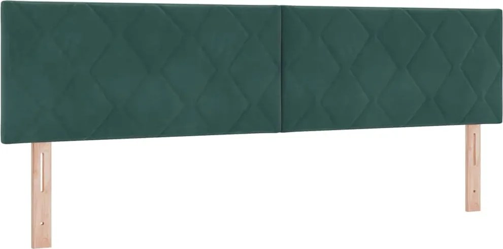 Postel s boxspringem s čelo Tmavě zelená 180 x 200 cm samet 3339257