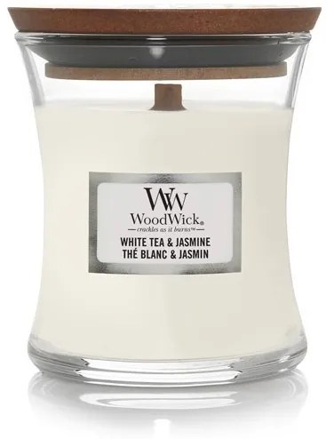 Vonná svíčka WoodWick - White Tea &amp; Jasmine 85g/20 - 30 hod