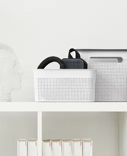Rotho Úložný box s madly BRISEN 7l, 26x18x21cm, bílý