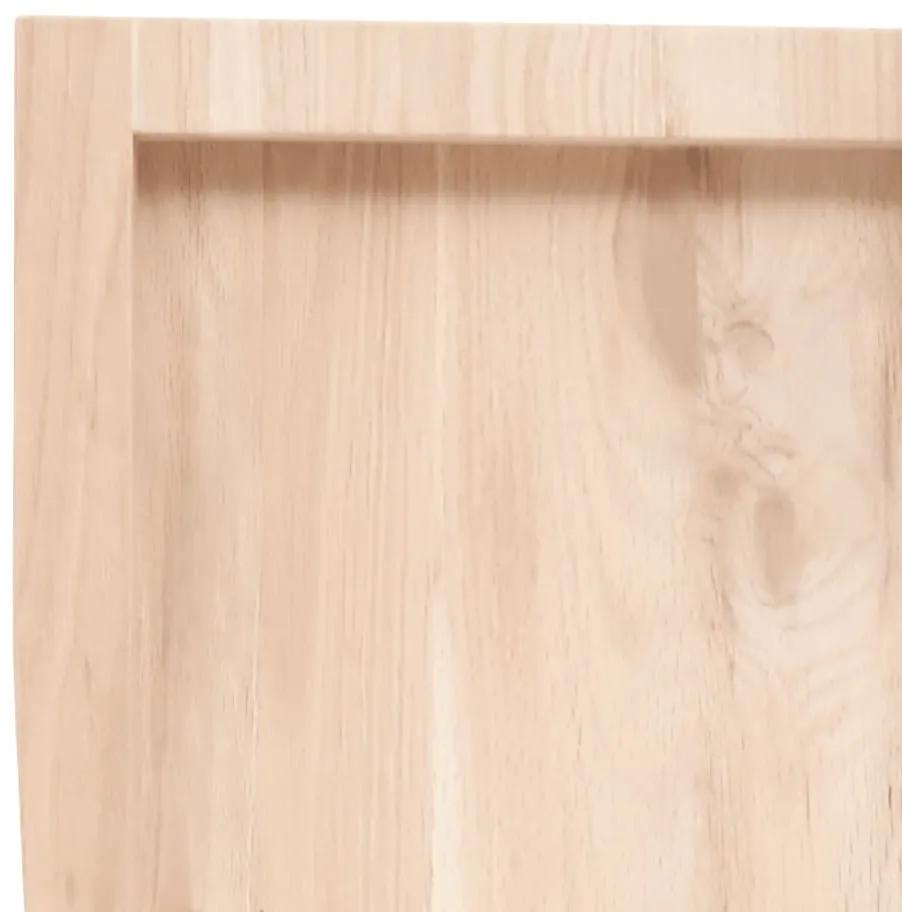 Nástěnná police 40x50x(2-4) cm neošetřené masivní dubové dřevo - Default Title
