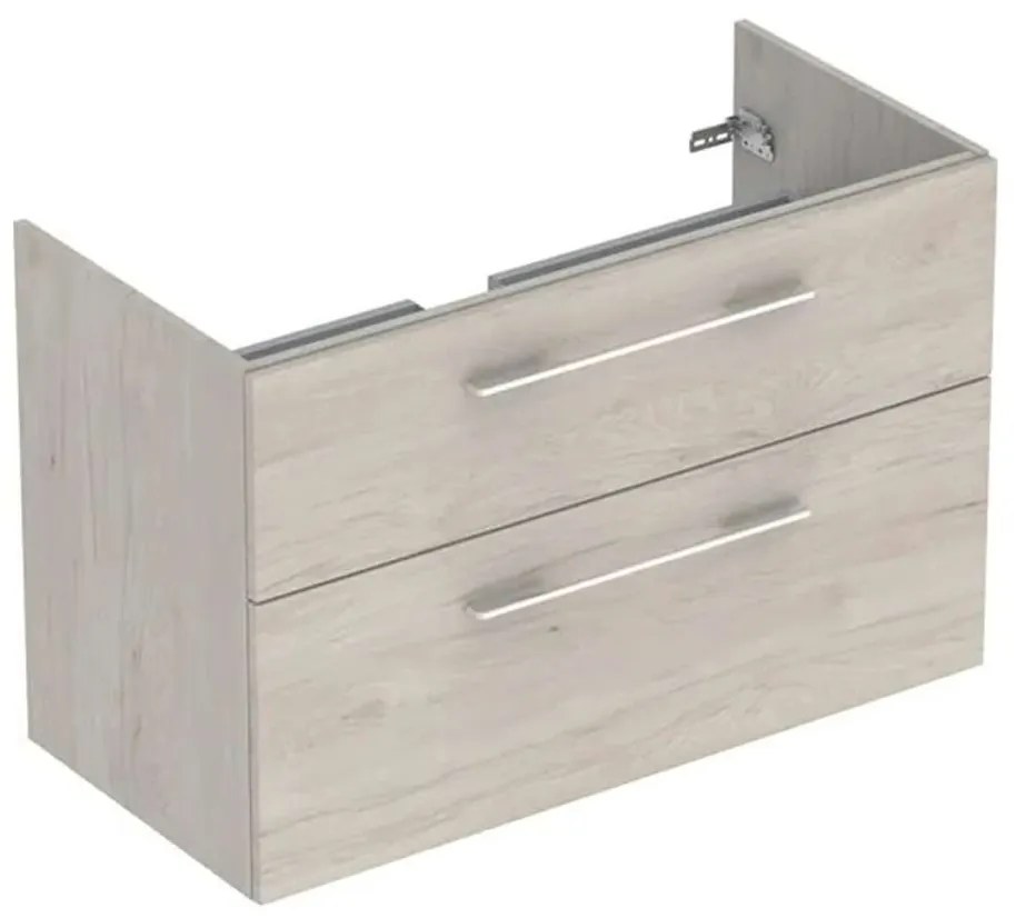 Geberit Selnova Square - Umyvadlová skříňka 99x64x50 cm, 2 zásuvky, Light Hickory 501.215.00.1