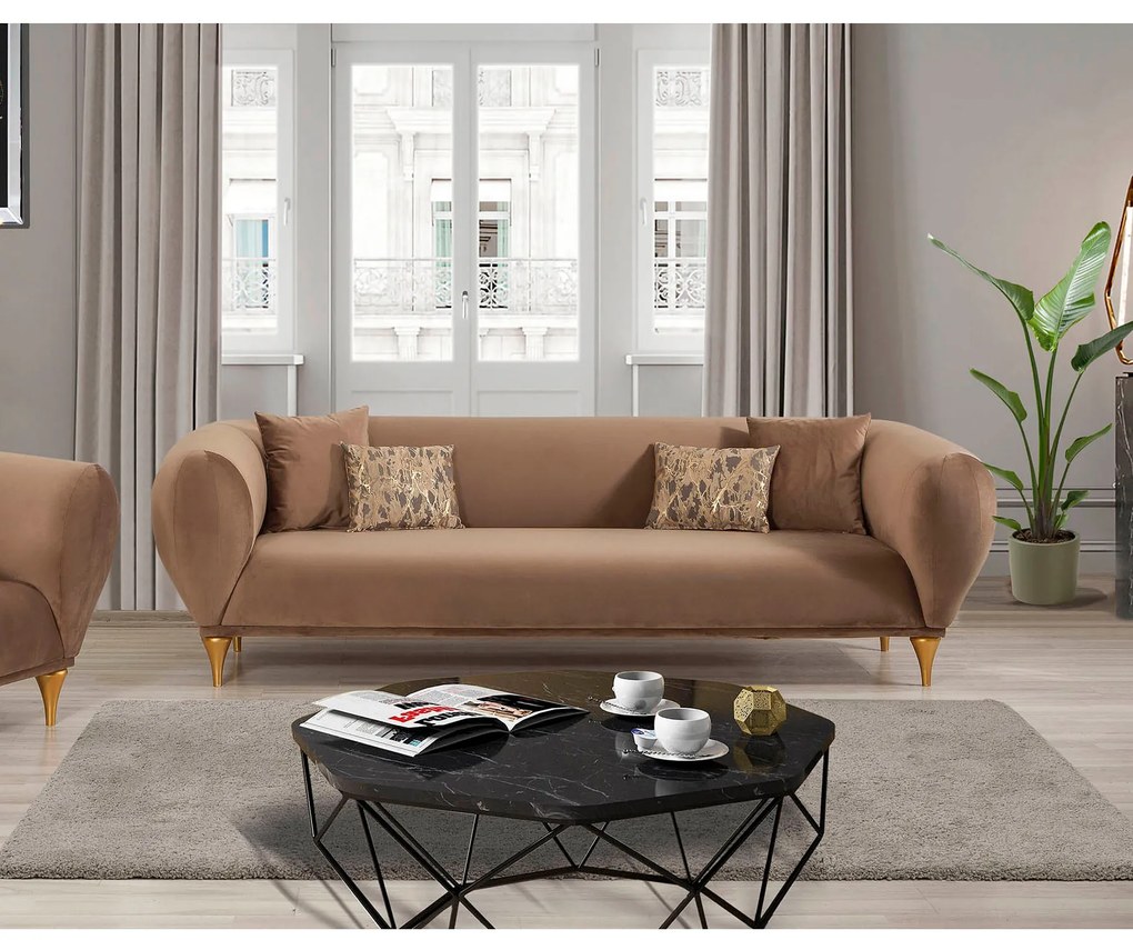 Hanah Home Třímístná pohovka MEBLON hnědá 867UNQ1550