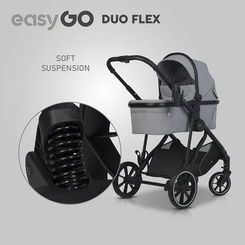Sourozenecký kočárek EasyGo Duoflex Cloudy Gray