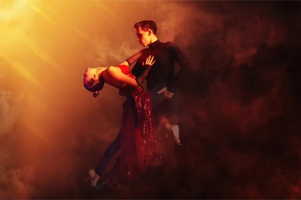 Fototapeta Pár Tančící Tango Hladký vinyl 416x254