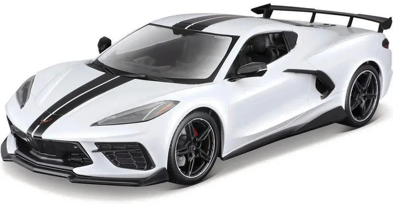 Maisto chevrolet corvette stingray coupe 2020 1:18 bílá
